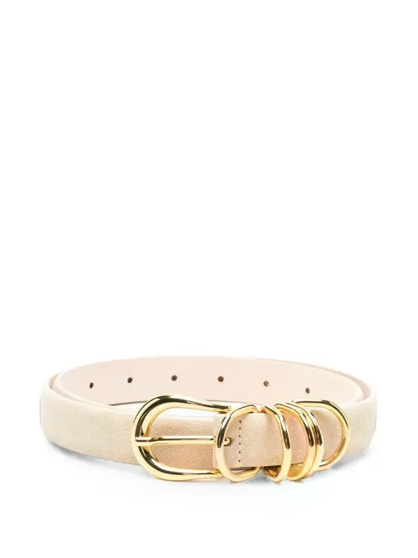 DEHANCHE Hollyhock Suede Belt - Neutrals