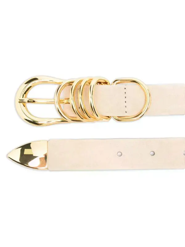 DEHANCHE Hollyhock Suede Belt - Neutrals