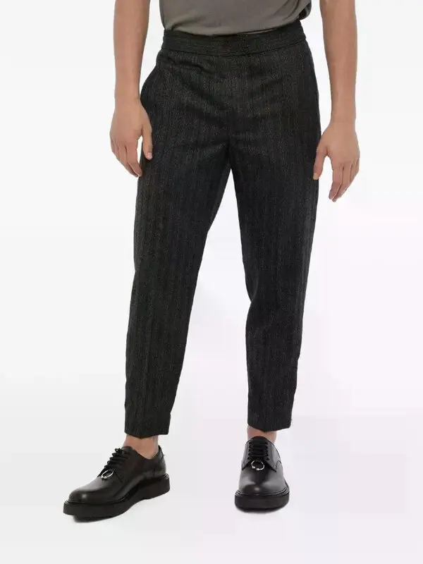 Neil Barrett Slim-fit Ankle-zip Tapered Trousers - Grey