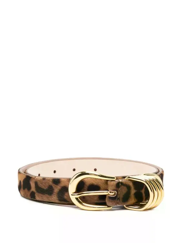 DEHANCHE Hollyhock Jaguar-print Belt - Brown