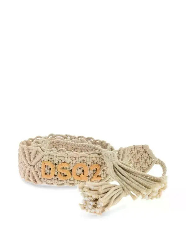 Dsquared2 Logo-detail Tassel Belt - Neutrals