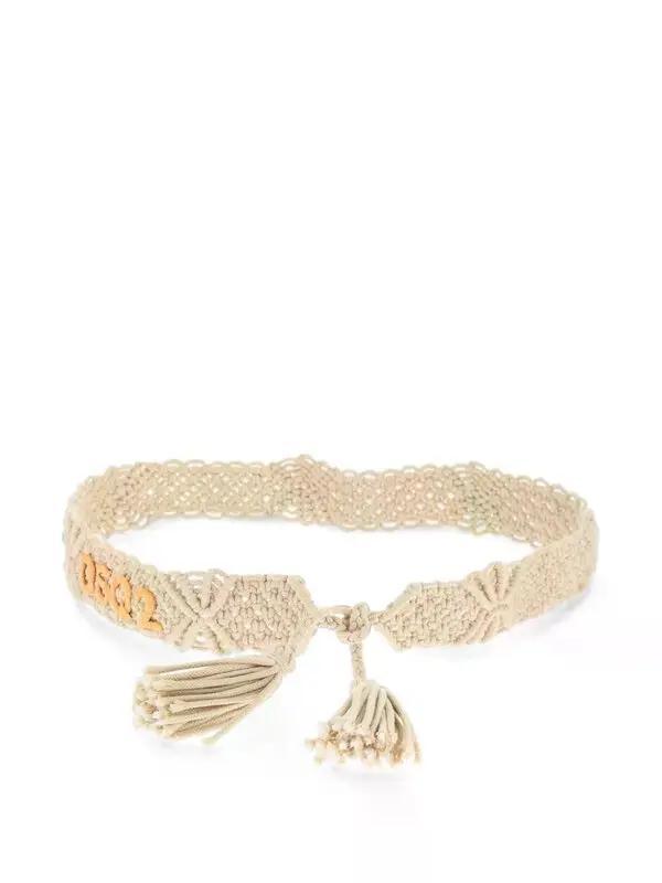 Dsquared2 Logo-detail Tassel Belt - Neutrals