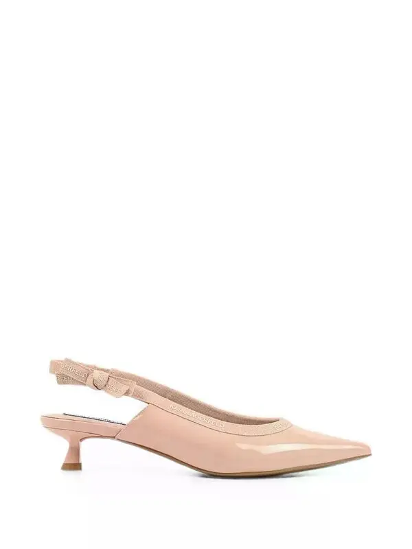 Karl Lagerfeld Bow-detail Slingback Pumps - Pink