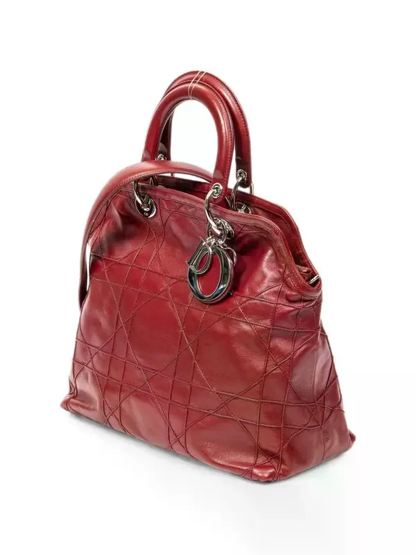 Dior Medium Granville Cannage Tote Bag - Red