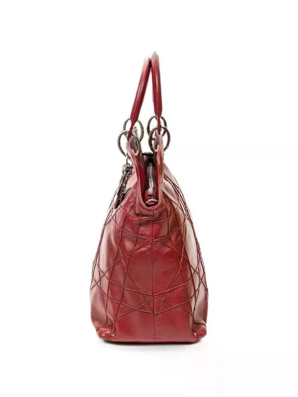 Dior Medium Granville Cannage Tote Bag - Red