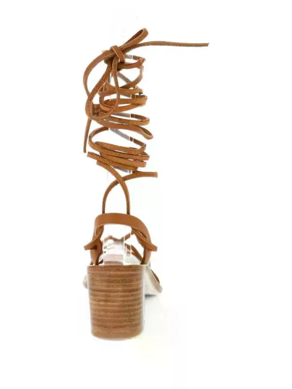 K.JACQUES Saint Tropez Lace-up Sandals - Brown