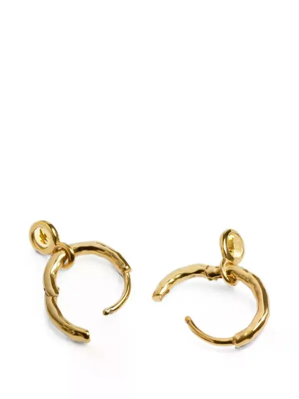 Monica Vinader Citrine Pendant Hoop Earrings