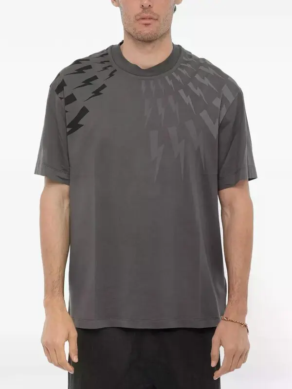 Neil Barrett Logo-print Jersey T-shirt - Grey