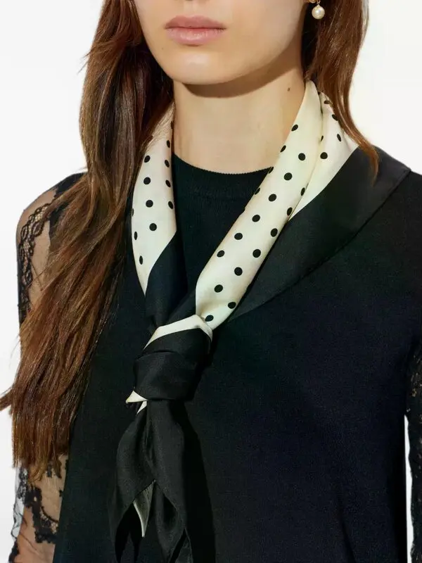 Valentino Garavani Polka-dot Silk Scarf