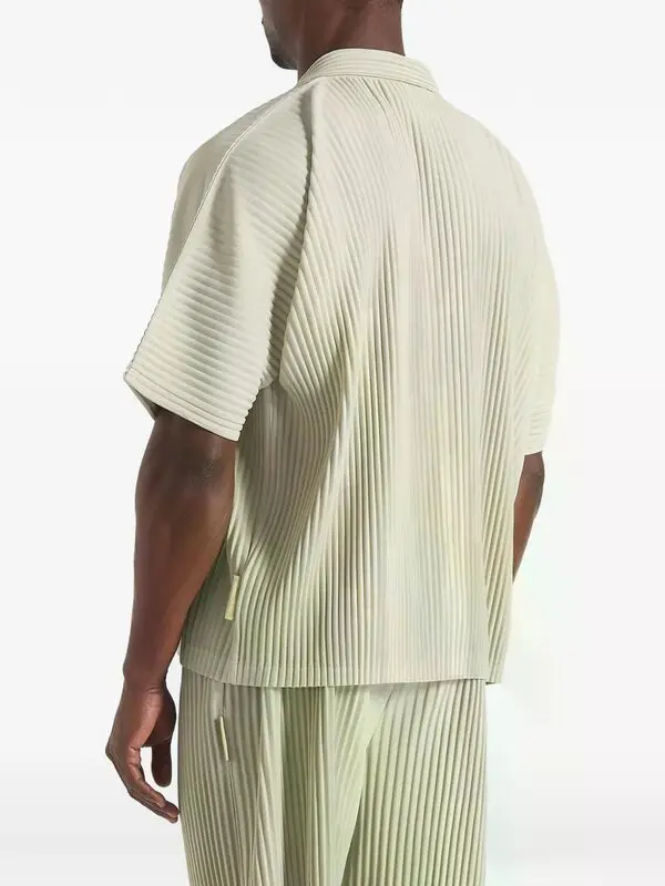 Manière De Voir Justin Pleated Boxy Shirt Sage