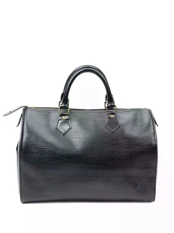 LOUIS VUITTON 35 Speedy Epi Leather Tote Bag - Black