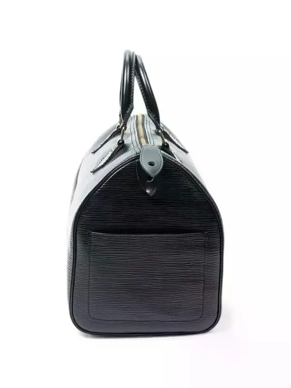 LOUIS VUITTON Speedy 35 Epi Leather Tote Bag - Black
