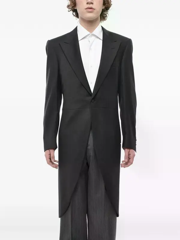 Corneliani Single-breasted Wool Morning Coat - Grey