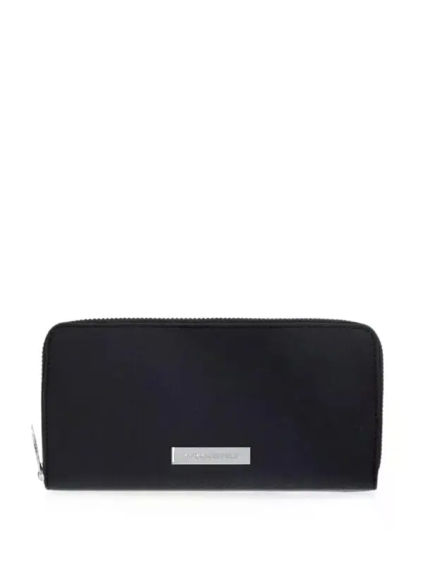Karl Lagerfeld Ikon Pebble Continental Wallet - Black