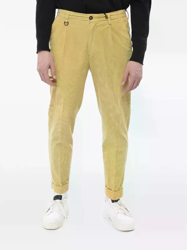 PAOLO PECORA Pleated Corduroy Trousers