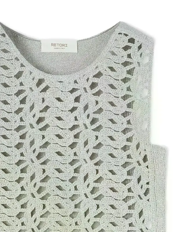 RETORI Iconic Knot-detail Cropped Top - Silver