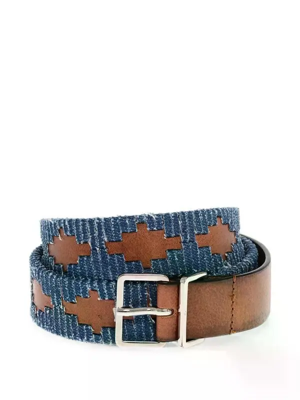 Dsquared2 Denim-panel Leather Belt