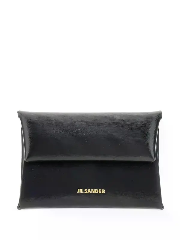 JIL SANDER Logo-print Leather Folded Coin Purse - Black