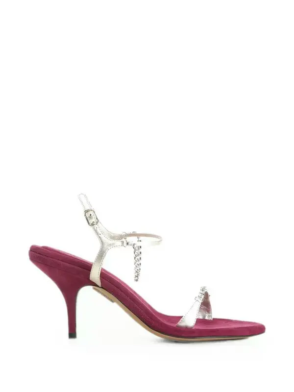 Chloé Zia Crystal-embellished Sandals - Silver