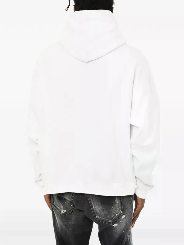Dsquared2 Lettering-print Hoodie - White