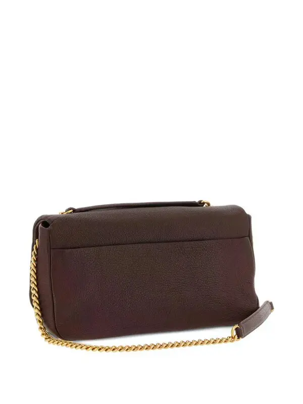 Pinko Love Birds Hammered Leather Shoulder Bag