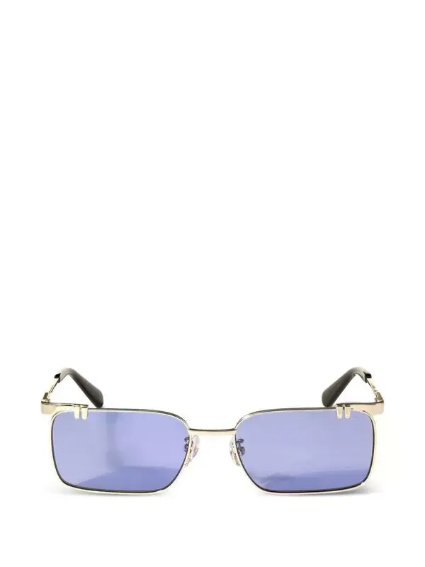 Off-White Rectangle-frame Sunglasses - Gold