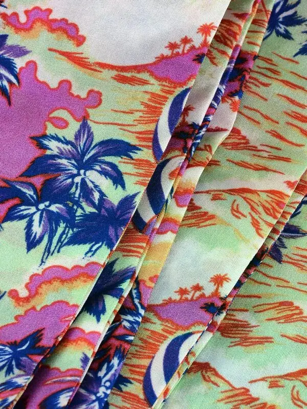Dsquared2 Hawaii-print Silk Scarf - Neutrals