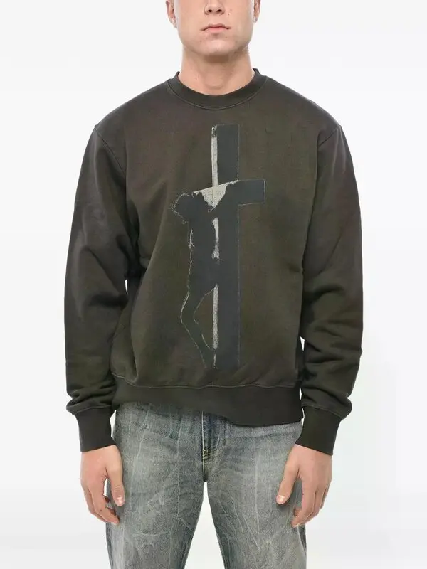1989 STUDIO Long-sleeve Round-neck Sweatshirt - Black