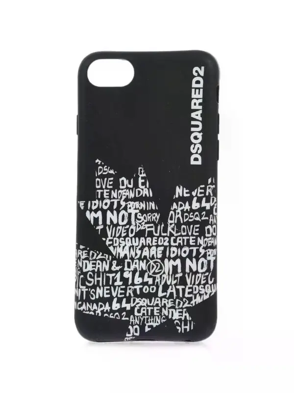Dsquared2 Leaf-print Logo-detail Iphone 8 Plus Case
