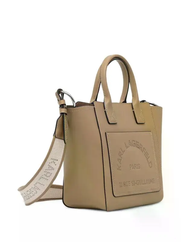Karl Lagerfeld Perforated Logo-strap Tote Bag