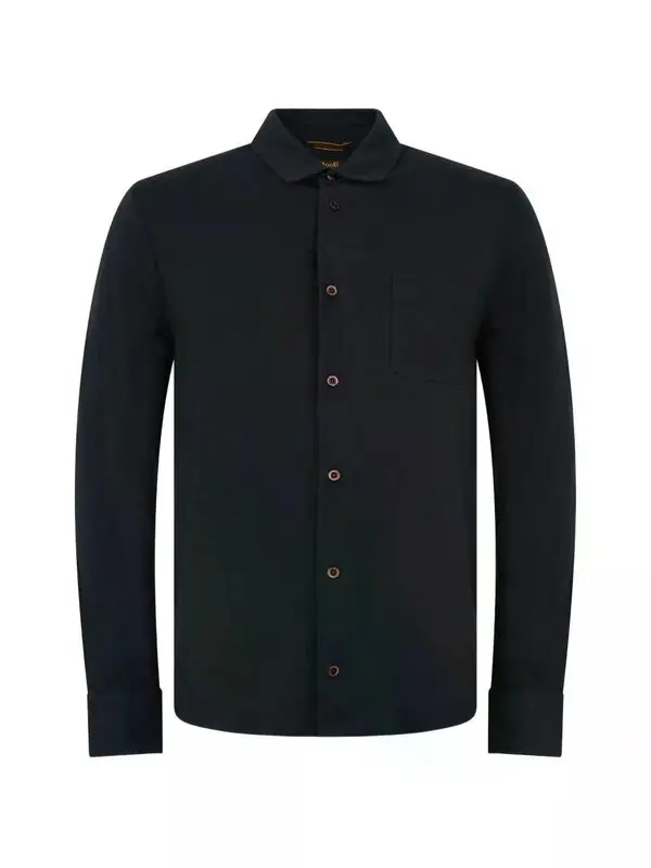 MOORER Siena Long-sleeve Pocket Shirt - Black