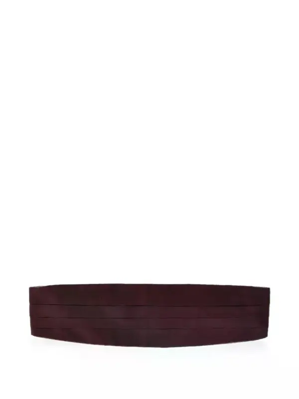 Corneliani Pleated Silk Cummerbund - Red
