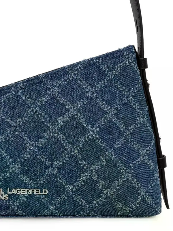 Karl Lagerfeld Monogram-pattern Asymmetric Tote Bag