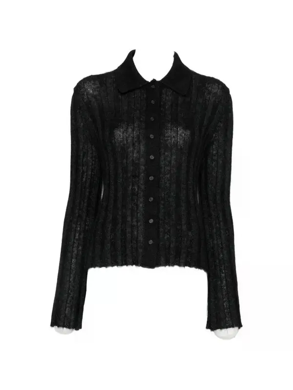 Khaite Ribbed-knit Card - Black
