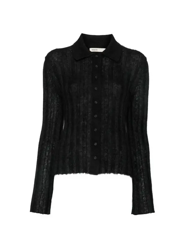 Khaite Ribbed-knit Card - Black