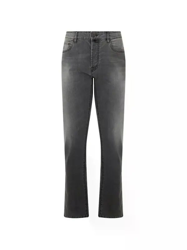 MOORER Faded Five-pocket Jeans - Grey