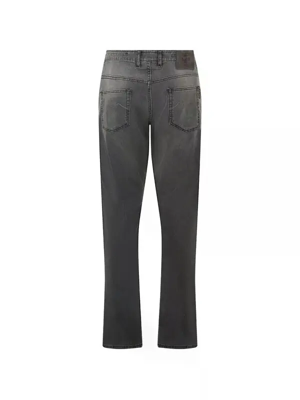 MOORER Faded Five-pocket Jeans