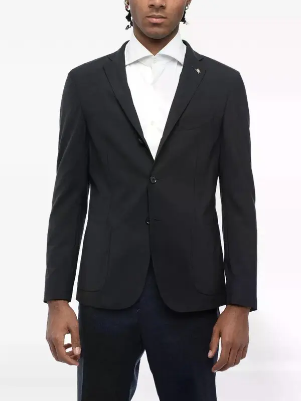 Corneliani Single-breasted Buttoned Blazer - Blue