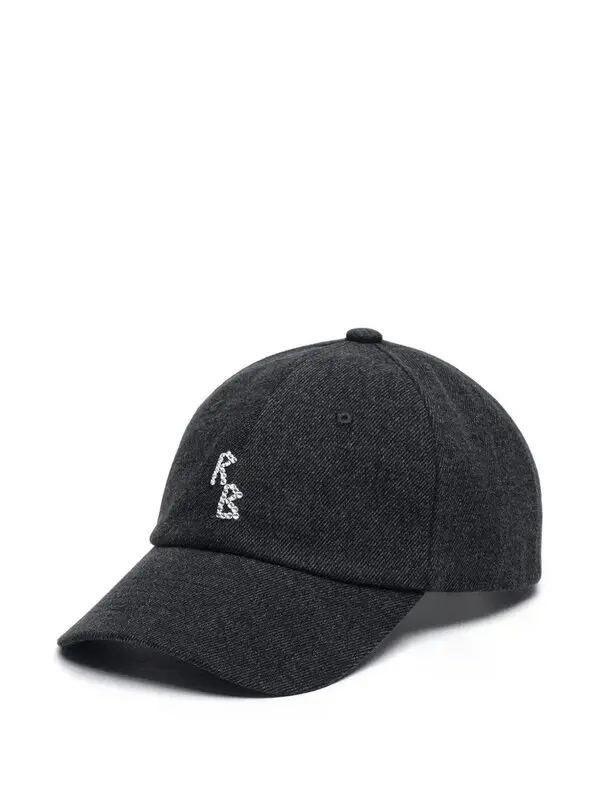 Ruslan Baginskiy Crystal-embroidered Denim Baseball Cap