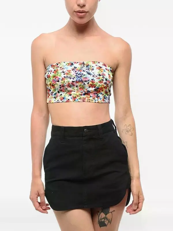 Dsquared2 Floral-print Cropped Top