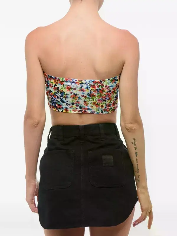 Dsquared2 Floral-print Cropped Top