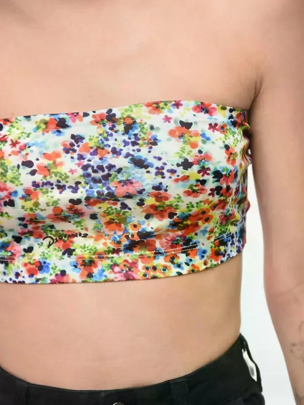 Dsquared2 Floral-print Cropped Top