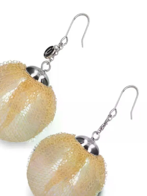 Undercover Resin Pearl And Tulle Earrings