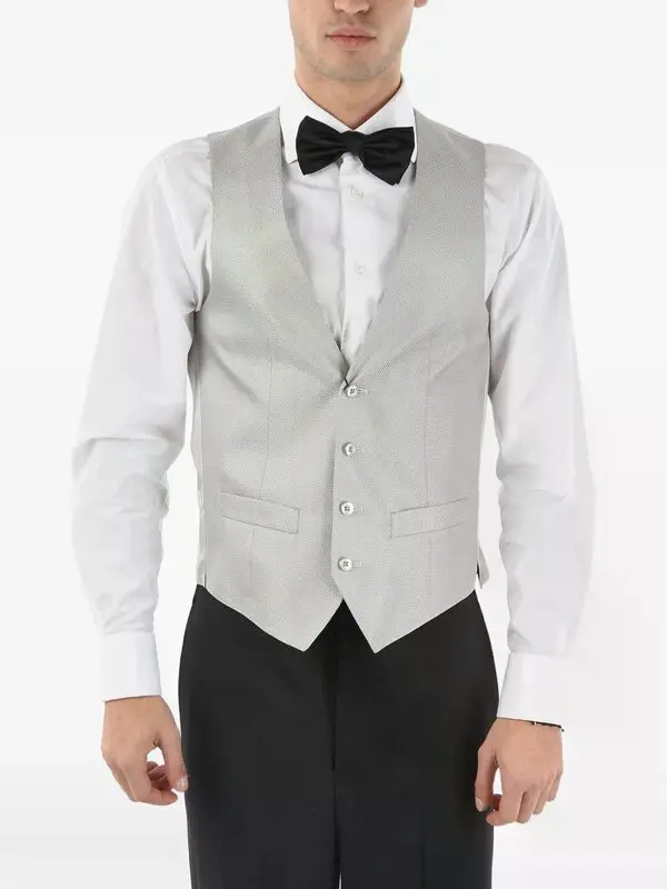 Corneliani Single-breasted V-neck Waistcoat - Grey