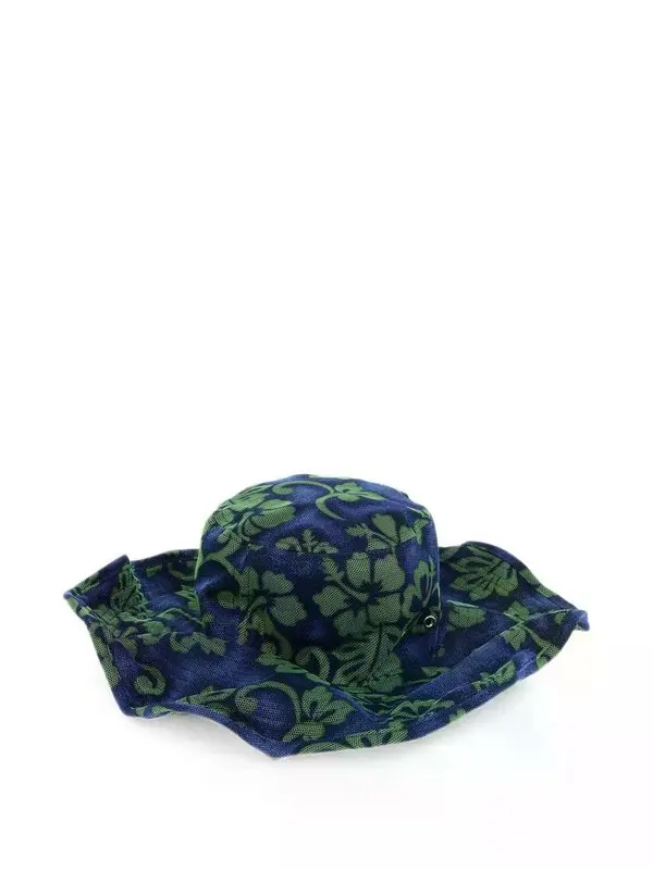 Dsquared2 Floral-pattern Hat - Blue