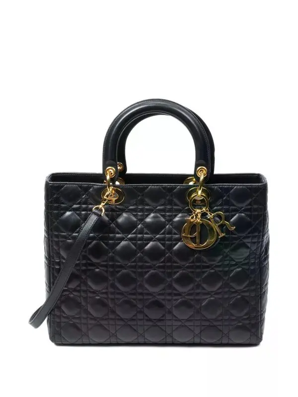 Dior Large Lady Tote Bag - Black