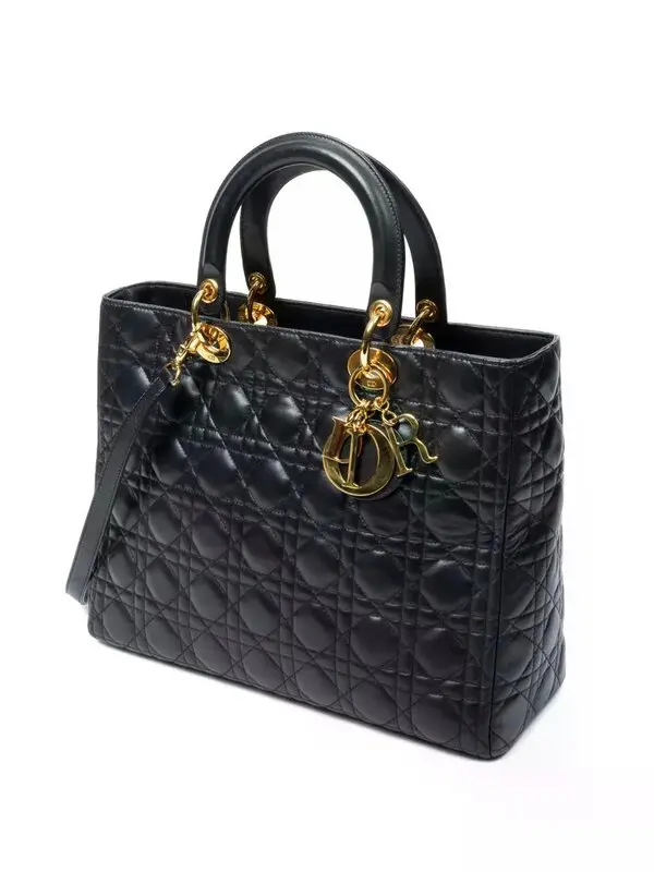 Dior Large Lady Tote Bag - Black