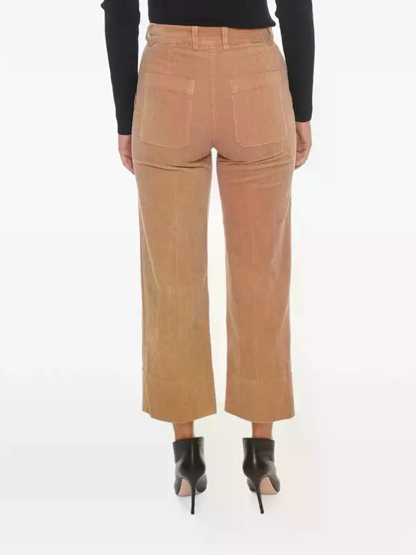 QL2 QUELLEDUE Corduroy-texture Cropped Trousers