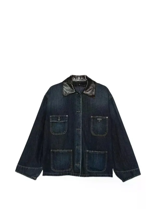 Prada Button-fastening Denim Jacket - Blue