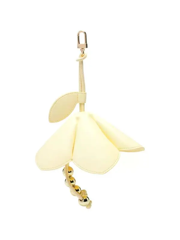 THEMOIRE Flower-pendant Beaded Bag Charm - Yellow